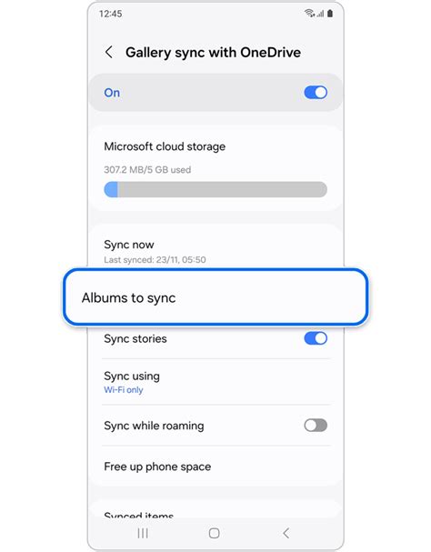 how to synchronize onedrive with your galaxy device