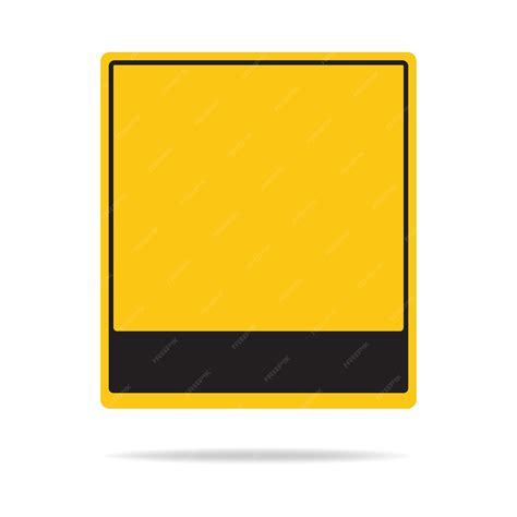 Premium Vector Rectangular Warning Sign With A Blank Space Isolated