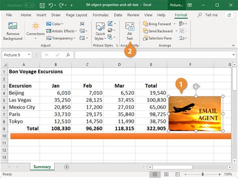 Excel Object Properties Customguide
