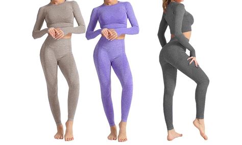 Seamless Long Sleeve Fitness Set | Groupon Goods