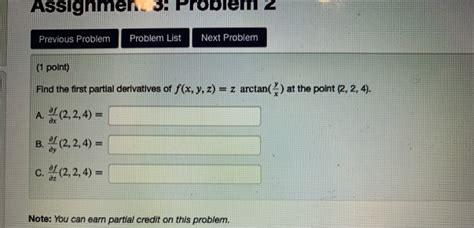 solved assignmen 3 problem 2 previous problem problem list