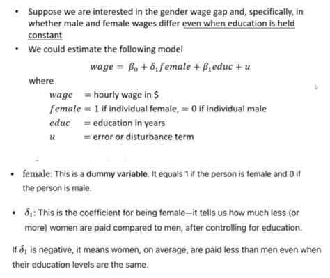 12 Incorporating Binary Variables Flashcards Quizlet