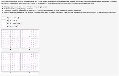 solved 1 point match the following equations with their