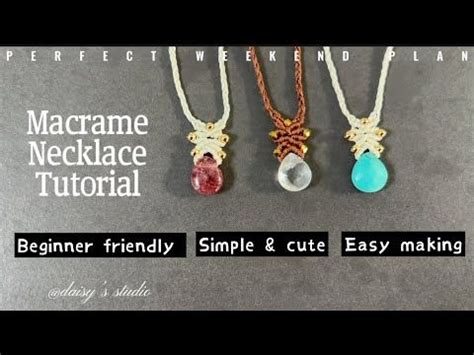 Diy Handmade Macrame Necklace Tutorial Youtube Macrame Necklace Necklace Tutorial Macrame