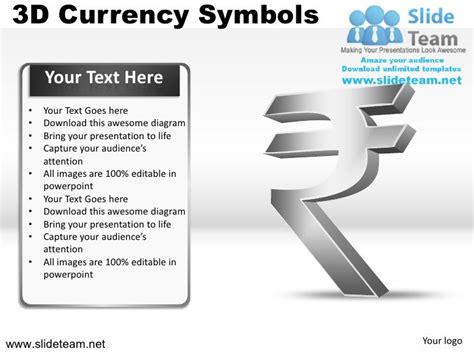 3d Currency Symbols Powerpoint Presentation Slides