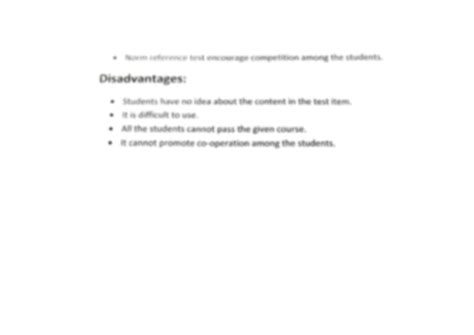 Solution Norm Reference Test Example Advantages And Disadvantages