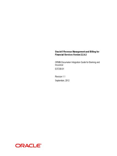 Oracle Revenue Management And Billing And Oracle Documaker Integration