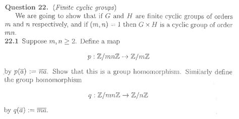 Solved Question Finite Cyclic Groups We Are Going To Chegg Com