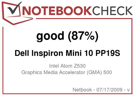 Review Dell Inspiron Mini 10 Netbook NotebookCheck Net Reviews