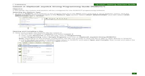Pdf Lessons Tetrix Getting Started Guide Tetrix Lessons Tetrix