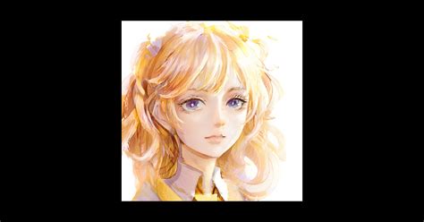 Blonde Hair Anime Girl Anime Girl Sticker Teepublic