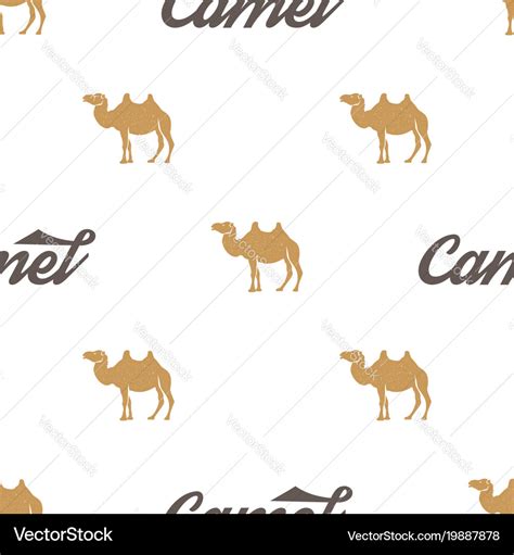 Camel Pattern Seamless Background Royalty Free Vector Image