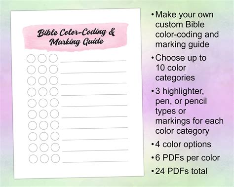 Make Your Own Bible Color Coding And Marking Guide Custom Bible Highlighting And Marking System