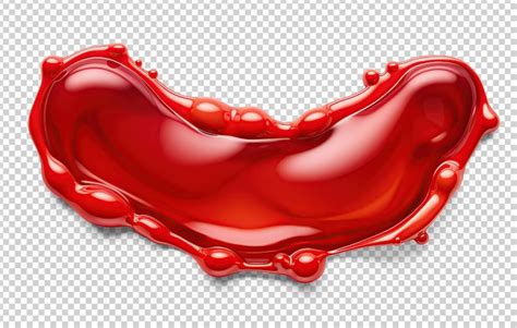 Red Gel Or Jelly Blob Frame Premium Ai Generated Psd
