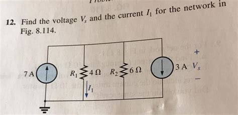 solved 12 find the voltage vs and the current i1 for the