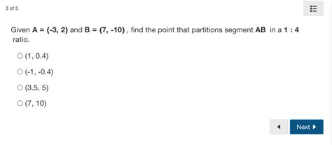 solved given a −3 2 and b 7 −10 find the point that