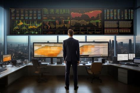 Premium Ai Image Analyzing Performance Metrics Through Data Visualization The Businessman