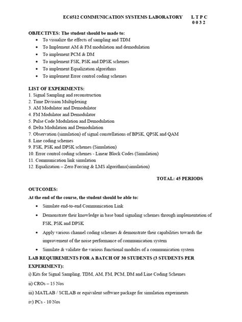 Ec6512 Cs Lab Syllabus Pdf