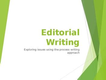 Editorial Writing PowerPoint By English Excursionist TPT