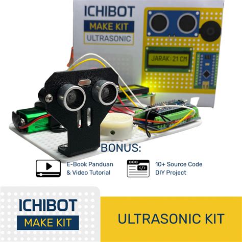 Jual Ichibot Make Kit Ultrasonic Kit Kit Training Pembelajaran Program Coding Sensor