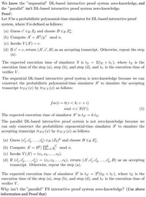 Solved We Know The Sequential Dl Based Interactive Proof