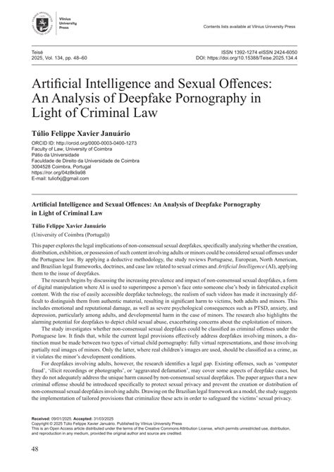 Pdf Artificial Intelligence And Sexual Offences An Analysis Of