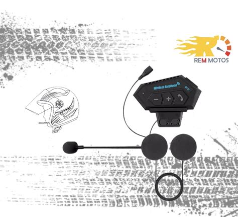 Intercomunicador Bluethooth Para Casco Rem Motos