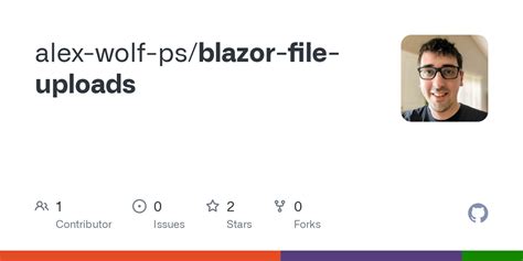 GitHub Alex Wolf Ps Blazor File Uploads