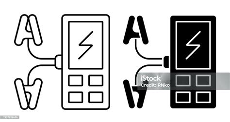라이너 아이콘입니다 디지털 멀티미터 전기 회로에서 전류 및 전압을 측정하기 위한 장치 흰색 배경에 격리된 간단한 흑백 벡터 계기판 측정기에 대한 스톡 벡터 아트 및 기타