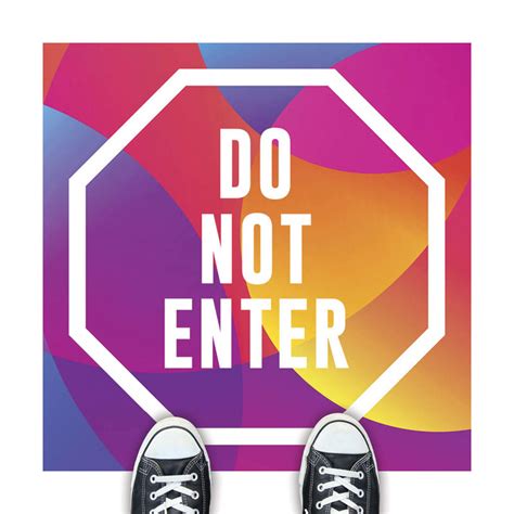 Curved Colors Do Not Enter Floor Sticker Church Banners Outreach
