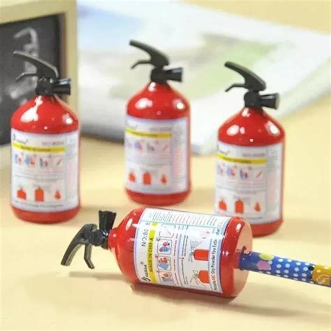 창의적인 소화기 모양 연필 숫돌 귀여운 학생 문구 어린이 경품 선물 사무실 학교 용품 2 개 수정 용품