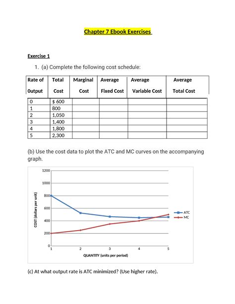 Exercises Chapter 7 Chapter 7 Ebook Exercises Exercise 1 1 A Complete The Following