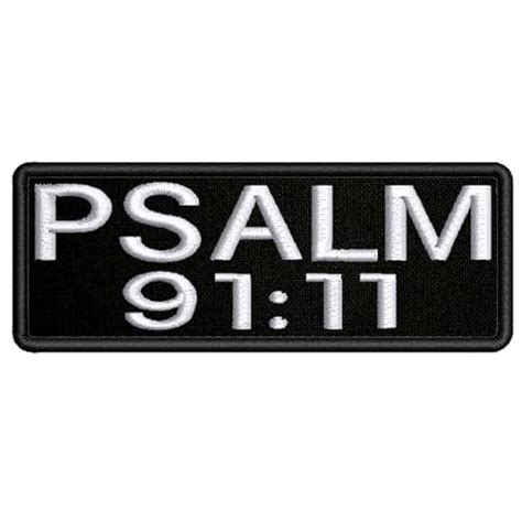 Psalm 9111 Bible Verse Patch Embroidered Iron On Applique