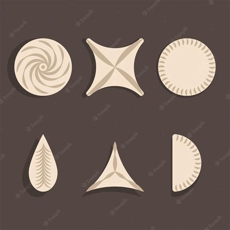 Premium Vector Different Dumpling Folding