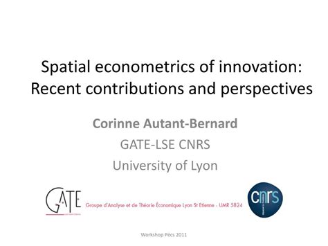 Ppt Spatial Econometrics Of Innovation Recent Contributions And