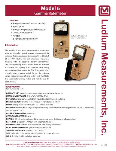 Model 2403 Ludlum Pdf Catalogs Technical Documentation Brochure
