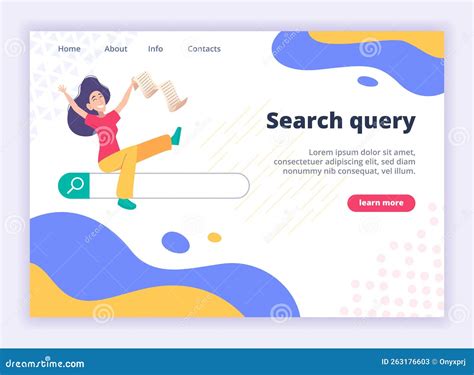 seo landing page website template with search bar and characters find job or recruitment