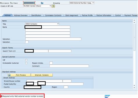 solved can not create bp vendor with the role flvn00 an sap