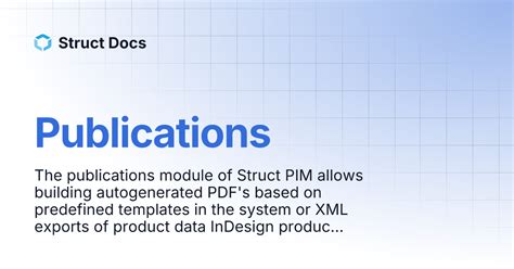 Publications Struct Docs