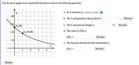 Solved Use The Given Graph Of An Exponential Function To Chegg