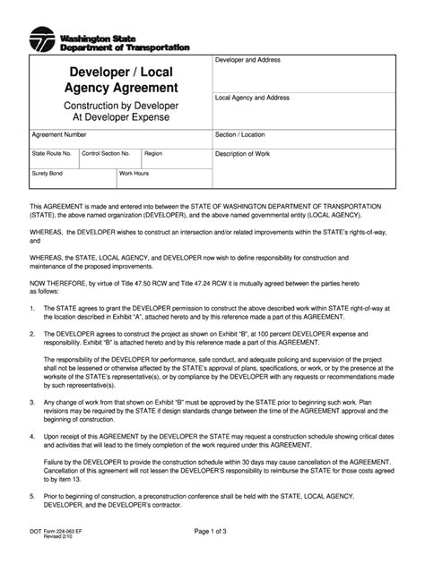 Fillable Online Wsdot Wa Form 24 054 Ef Wsdot Wa Fax Email Print