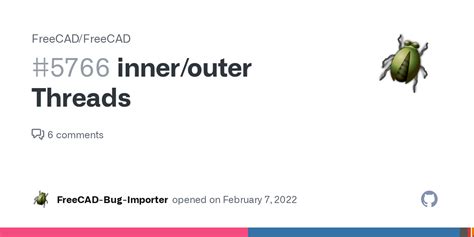 Innerouter Threads · Issue 5766 · Freecadfreecad · Github