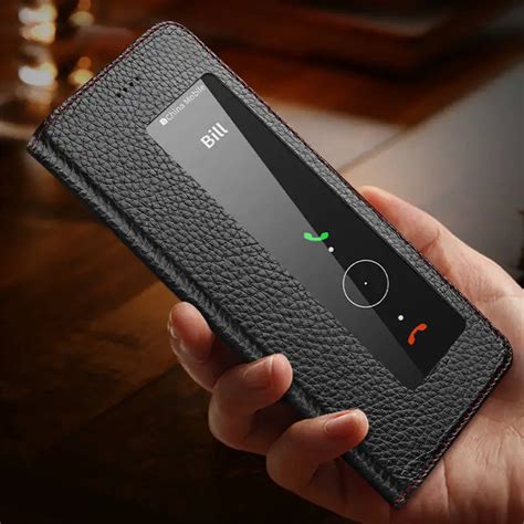 Genuine Leather Case For Huawei P Pro Case P Cover Magnetic Etui Coque For Huawei P Pro