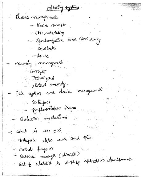 Operating System Gate Notes Pdf