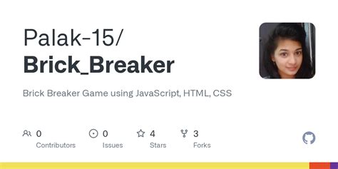 GitHub Palak Brick Breaker Brick Breaker Game Using JavaScript HTML CSS