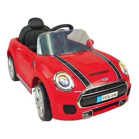 Carro Eléctrico Para Niños Con Control Remoto 12v Cooper Rojo