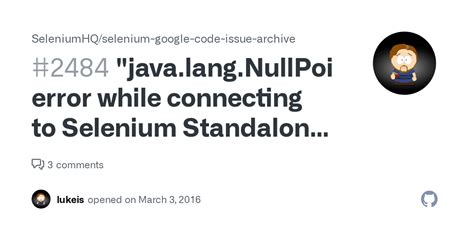 Javalangnullpointerexception Error While Connecting To Selenium