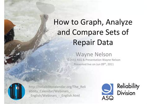 How To Graph Analyze And Compare Sets Of Repair Data Pdf Web Conferencing Computer