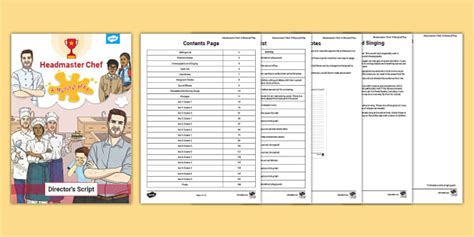 👉 Headmaster Chef Directors Script Teacher Made