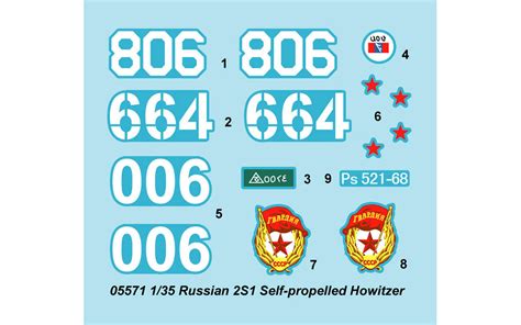 Russian 2S1 Self-Propelled Howitzer - Trumpeter 05571 | kingshobby.com